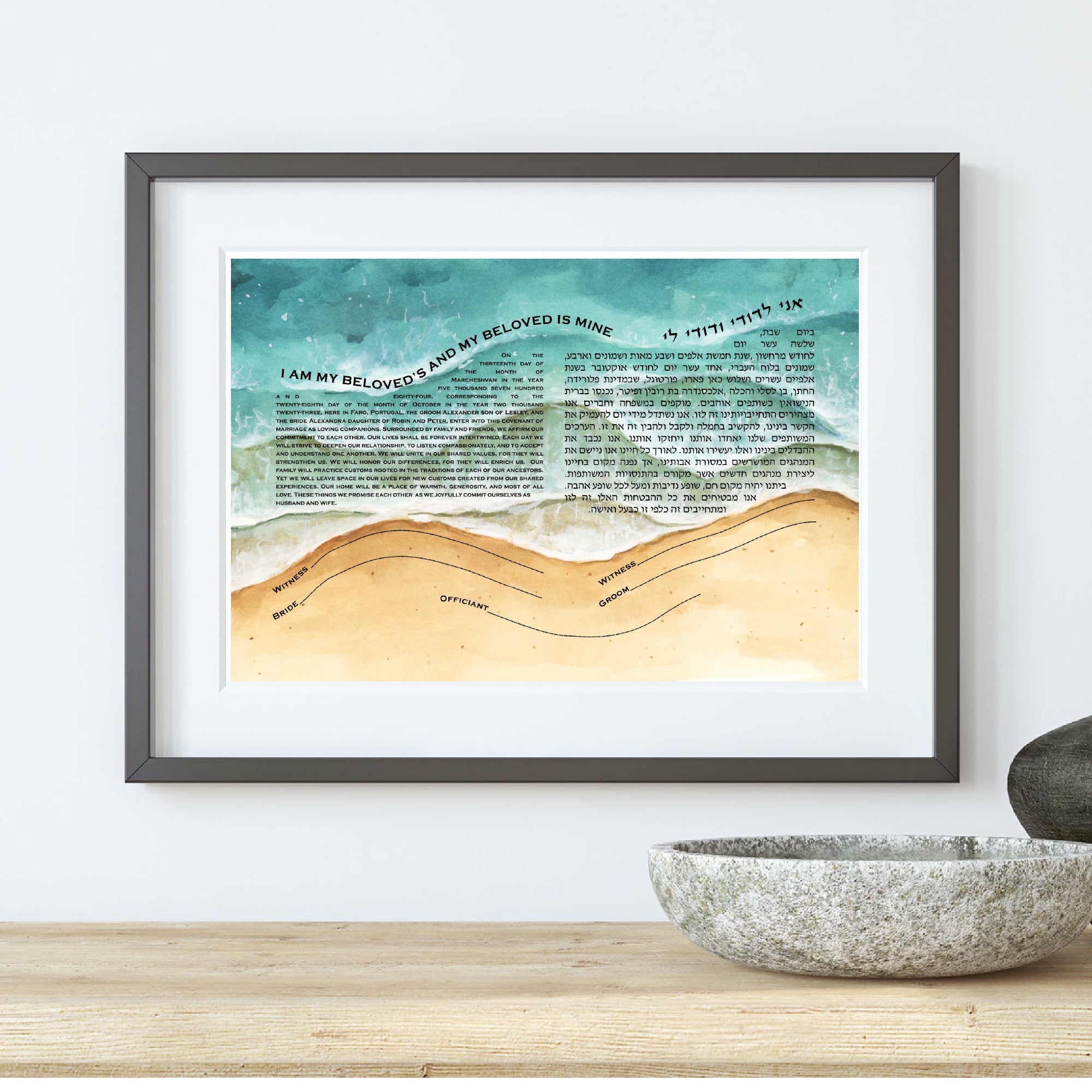 Beach / Water Ketubot – Leah Richman Design Studio
